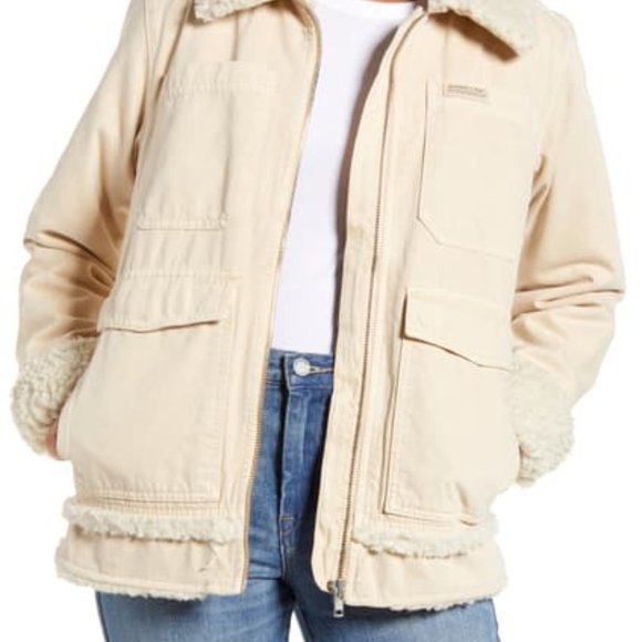 BDG | Jackets & Coats | Bdg Ivory Faux Shearling Lined Utility Jacket ...